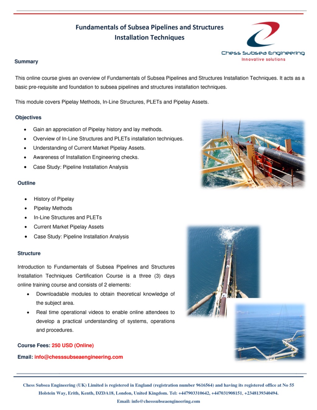 Fundamentals Of Subsea Pipelines And Structures Installation Techniques